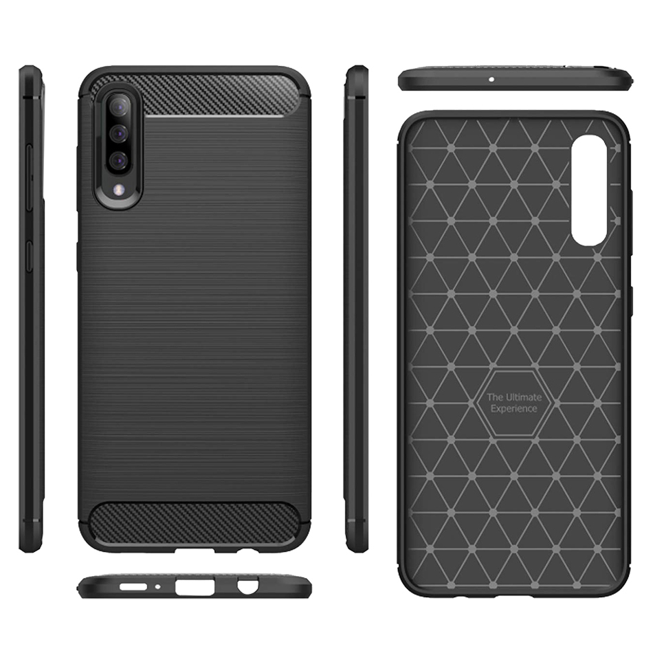 Flexi Slim Carbon Fibre Case for Samsung Galaxy A50 (Black)